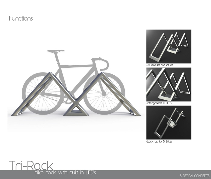 Tri-Rack-bike rack by Michael Shrewsbury at Coroflot.com