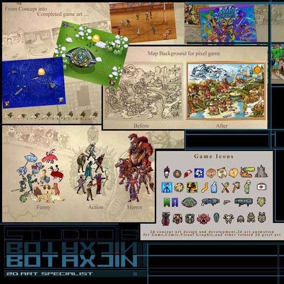 flash 2d art game by yufie yana at Coroflot.com