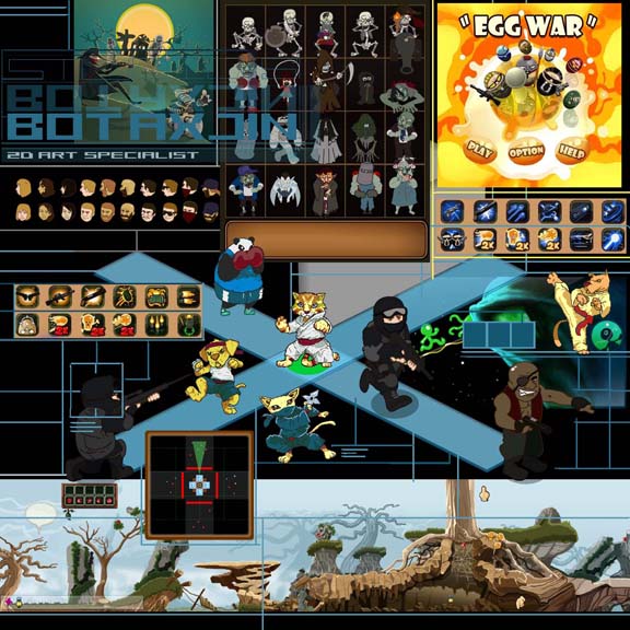 flash 2d art game by yufie yana at Coroflot.com