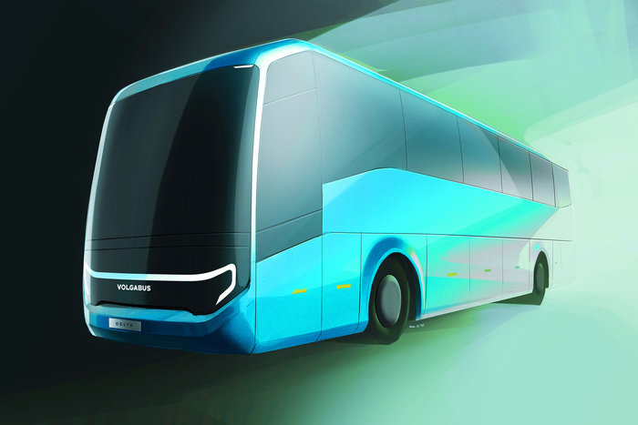 An upload by Igor Shitikov on Coroflot: to the project Volgabus Delta 12.8