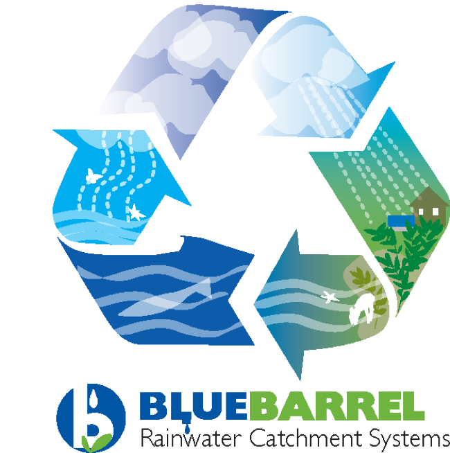 Blue Barrel Logo and Hydrology Cycle Illo by Alana Jelinek at Coroflot.com
