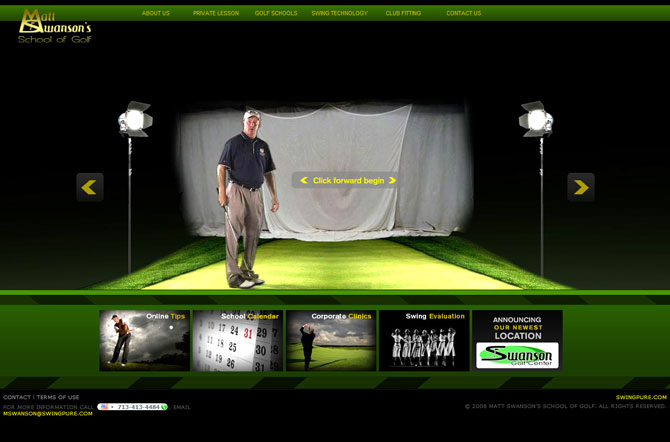 Matt Swanson School of Golf by Jabari Emanuel at Coroflot.com