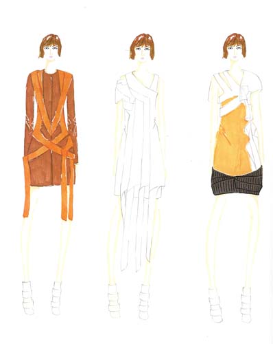 Origami inspired draping design by Te-Pei Candice Liou at Coroflot.com