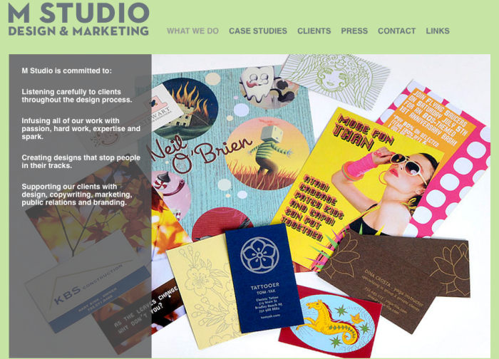 Website Design by M Studio Design & Marketing at Coroflot.com