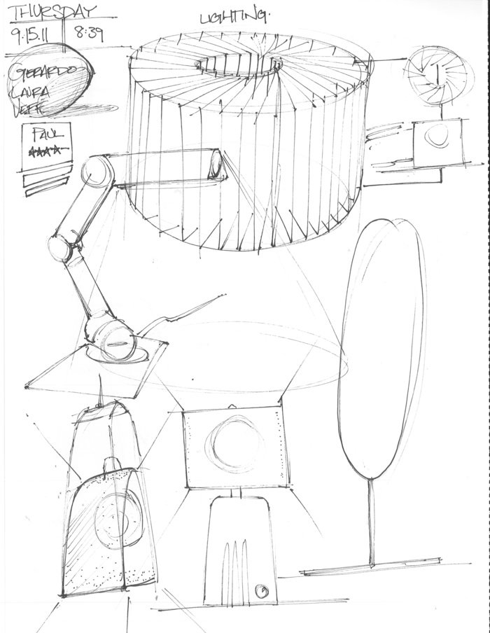 Tom Dixon-inspired Lighting Design & Sketches by Aaron Pierce at ...