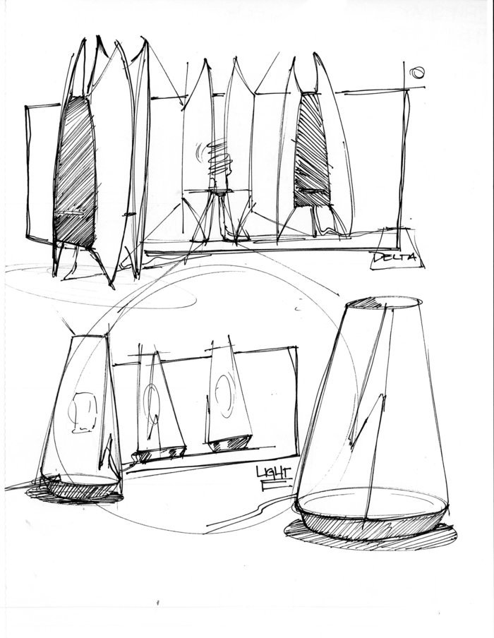 Tom Dixon-inspired Lighting Design & Sketches by Aaron Pierce at ...