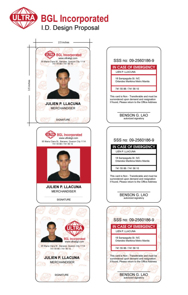 BGL calling card / Identification card by Christian Apolonio at ...