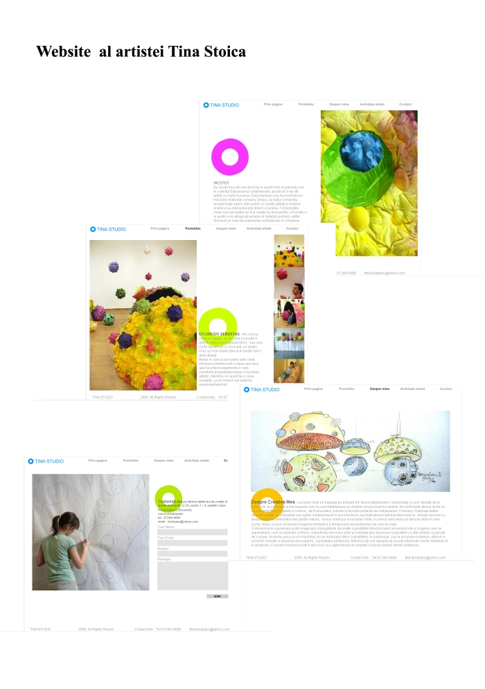 An upload by Tina Stoica on Coroflot: to the project web design