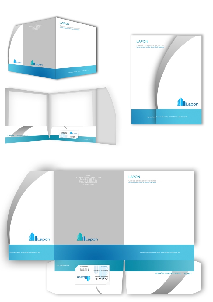 folder and brochure design by Tina Stoica at Coroflot.com