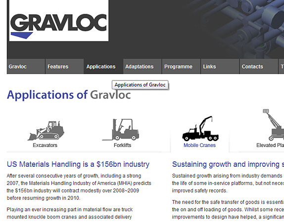 An upload by Gavin Platt on Coroflot: to the project Gravloc Website