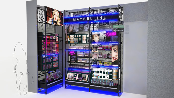 Wall display for "Maybelline" by Marie Le Monnier at Coroflot.com