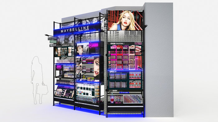 Wall display for "Maybelline" by Marie Le Monnier at Coroflot.com