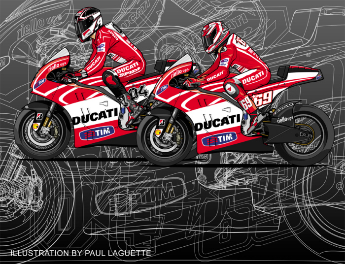 MotoGP Illustrations by Paul Laguette at Coroflot.com