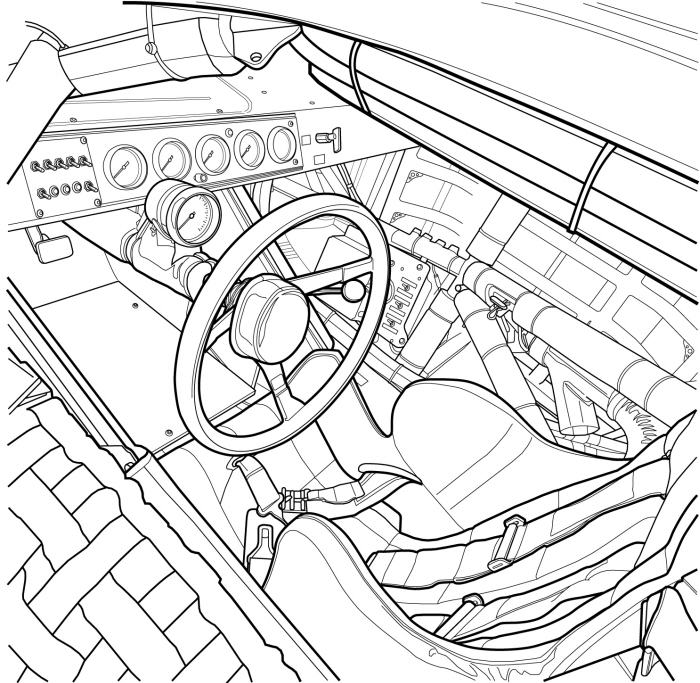 Cockpit Black Line Art by Paul Laguette at Coroflot.com