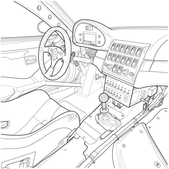 Cockpit Black Line Art by Paul Laguette at Coroflot.com