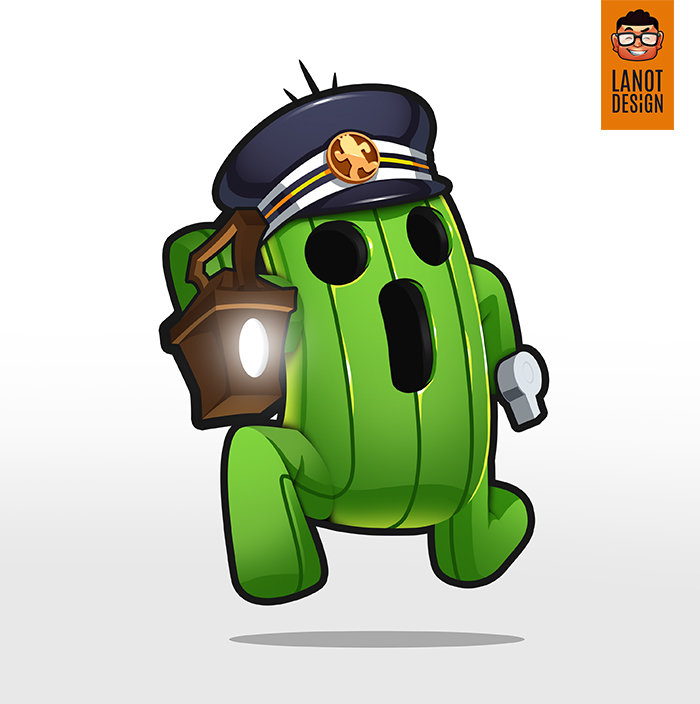 Cactuar Fan Art Illustration. by Harvey Lanot at Coroflot.com