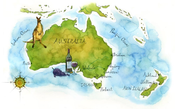 Watercolor maps by Steven Stankiewicz at Coroflot.com