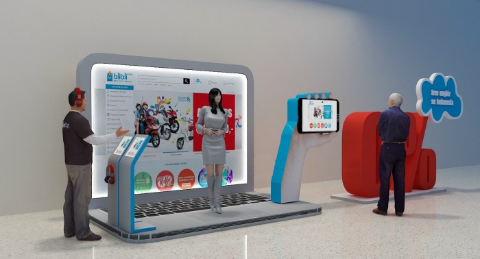 Bli Bli booth design 2016 by Rafiq Ahmad at Coroflot.com