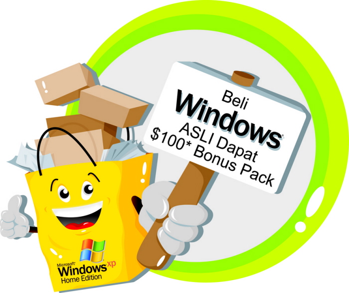 "Beli Windows ASLI" Illustration by Dian Raviyani T. at Coroflot.com