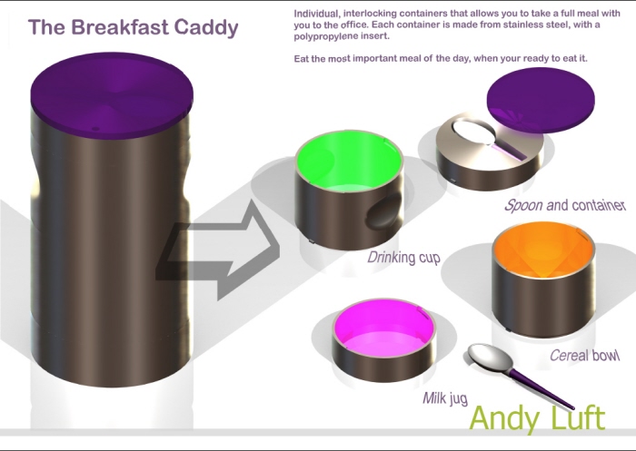 An upload by Andy Luft on Coroflot: to the project Breakfast Caddy