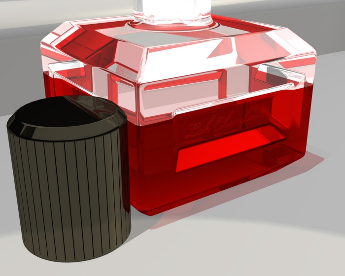 Perfume Bottle Rendering by Jim Chan at Coroflot.com