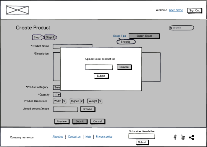 Retail storage application wireframes by Suresh Thiyagarajan at ...
