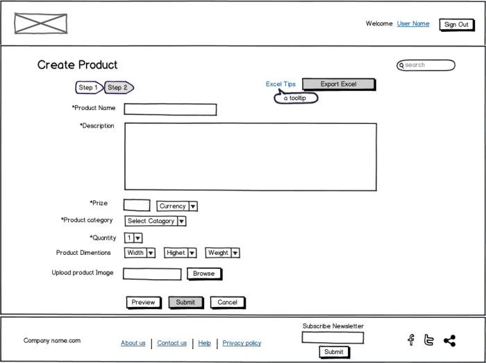 Retail storage application wireframes by Suresh Thiyagarajan at ...