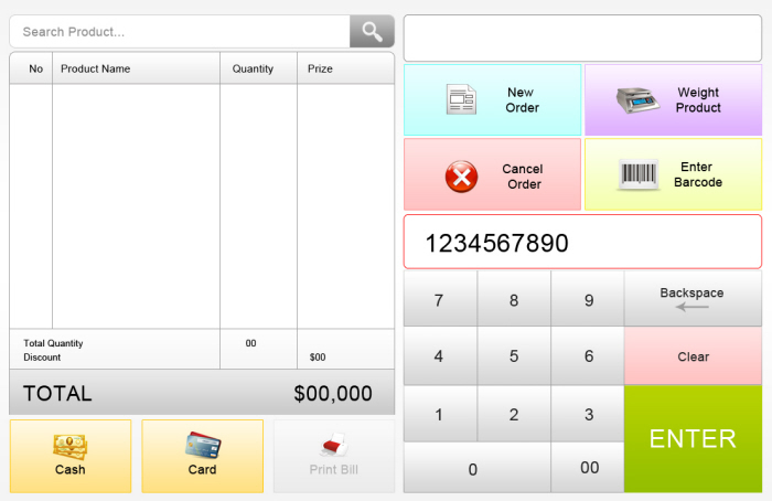 Retail touch screen billing system interaction design by Suresh ...