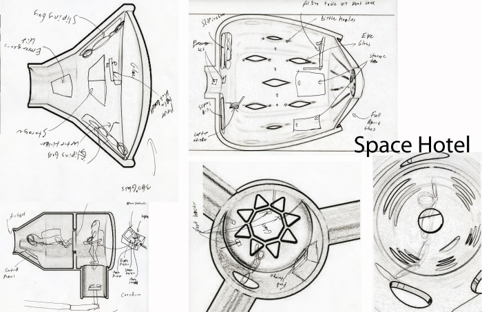 3D Space Hotel Concept by Tabriz Ahmadli at Coroflot.com