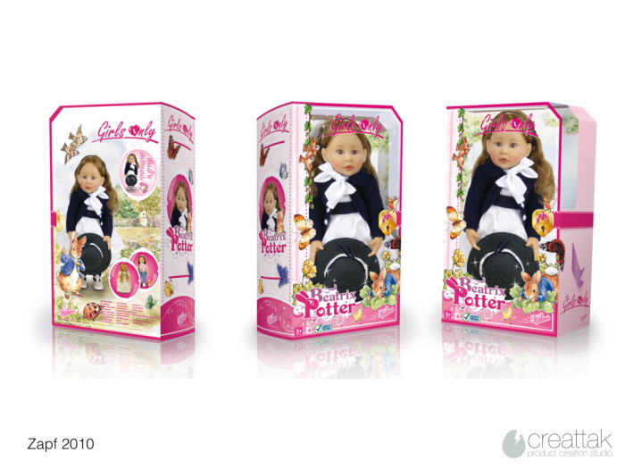Packaging and graphics for toys and dolls by Creattak product creation ...