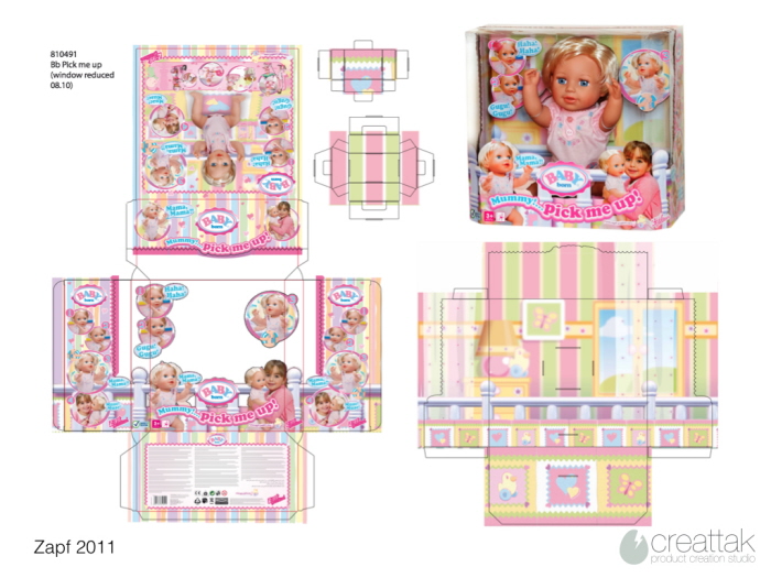 Packaging and graphics for toys and dolls by Creattak product creation ...