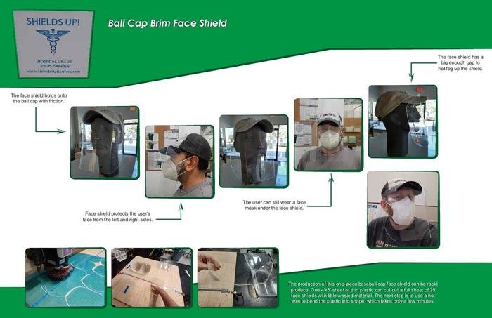 Ball Cap Brim Face Shield by Jeremy Carter at Coroflot.com