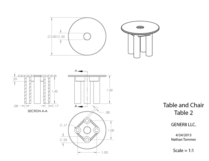 Table and Chairs by Nathan Tommer at Coroflot.com