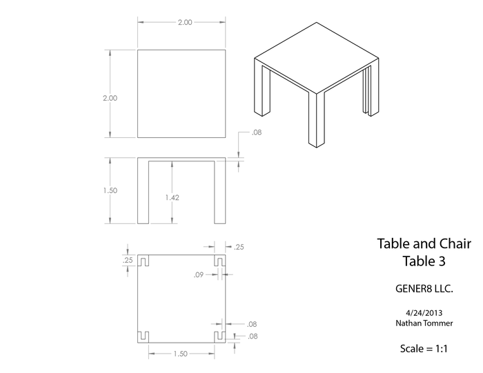 Table and Chairs by Nathan Tommer at Coroflot.com