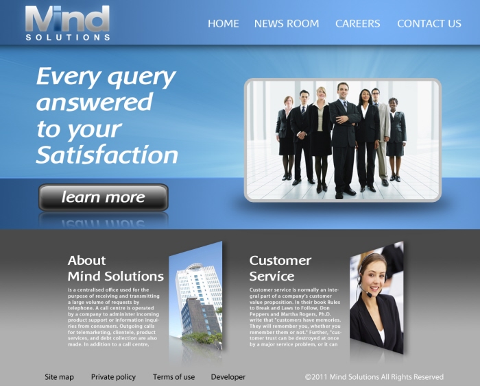 web layout by Michael Brett Conquilla at Coroflot.com
