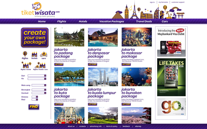 An upload by Henry Chandra on Coroflot: to the project Tiket Wisata Website