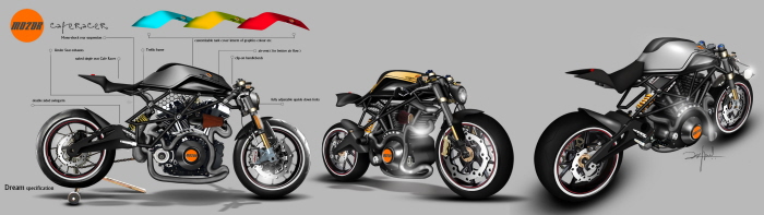 MO2OR - cafe racer Design Competition 2011 by rahul rathore at Coroflot.com