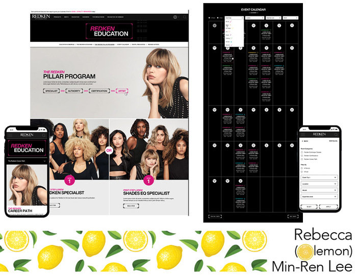 Redken Website Redesigns by Rebecca Lee at Coroflot.com