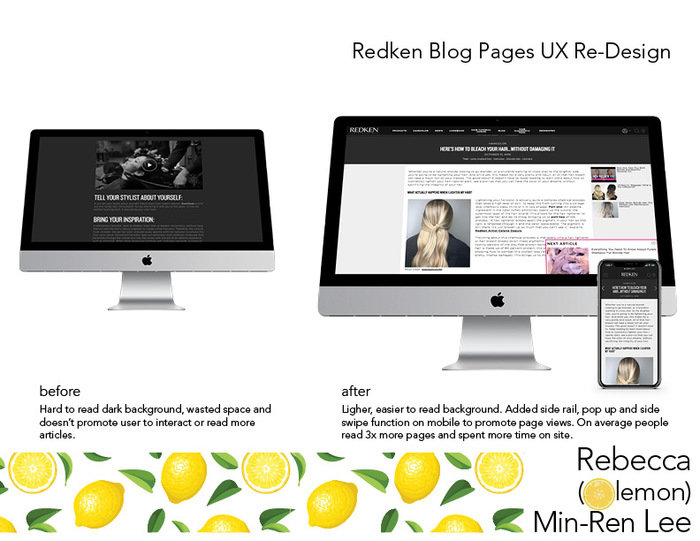 Redken Website Redesigns by Rebecca Lee at Coroflot.com