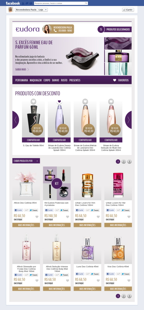 Eudora - Aplicativo Facebook (Proposta) by Mario Dias at Coroflot.com