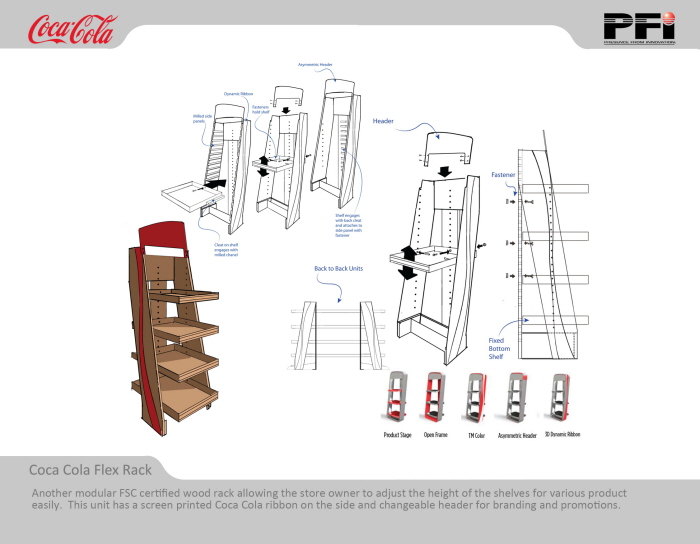 Coca Cola Flex Rack Concepts by Josh Gierer at Coroflot.com
