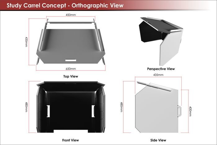 Tabletop Study Carrel Concept by Geim Bernard Eran at Coroflot.com