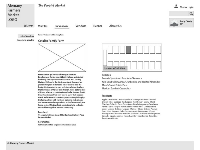Alemany Farmers Market (UX design) by Jocelyn Tran at Coroflot.com