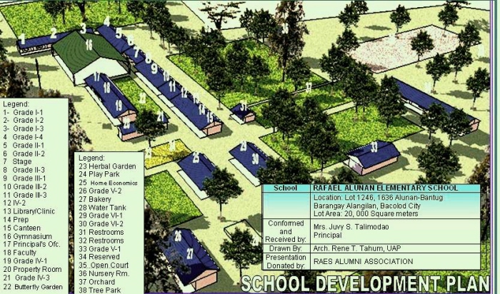 School As Built Site Plan by Architect Rene Tahum at Coroflot.com