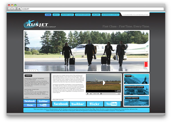 Web - Ausjet Aviation Group by 10 FOLD at Coroflot.com