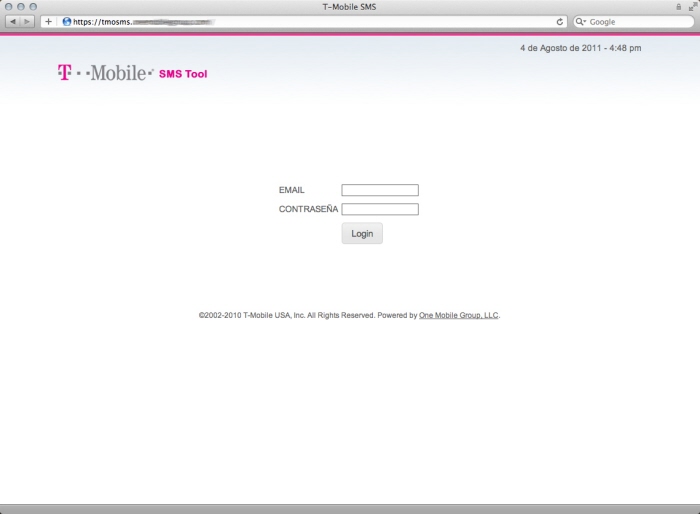 T Mobile SMS tool by Carlos Hernandez at Coroflot.com