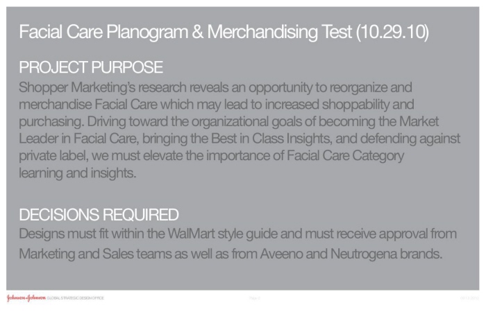 Facial Care POG Test by Melanie Butler at Coroflot.com