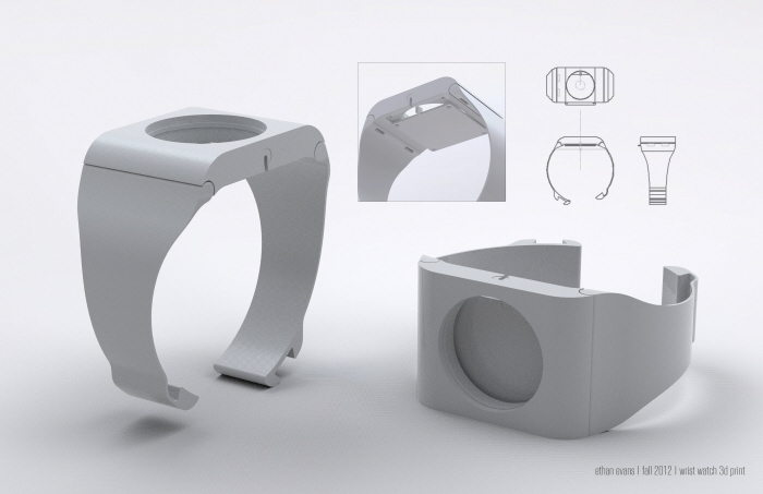 Prototyping: 3d Printed Watch by Ethan Evans at Coroflot.com