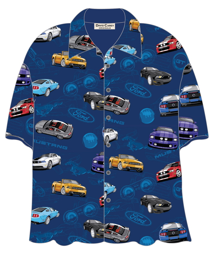 Camp shirt repeat pattern designs by Randy McDevitt at Coroflot.com