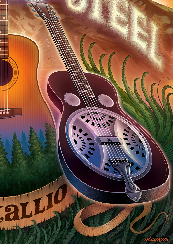 Eric Kallio "Glass, Wood & Steel" album cover by Matt Curtis at ...